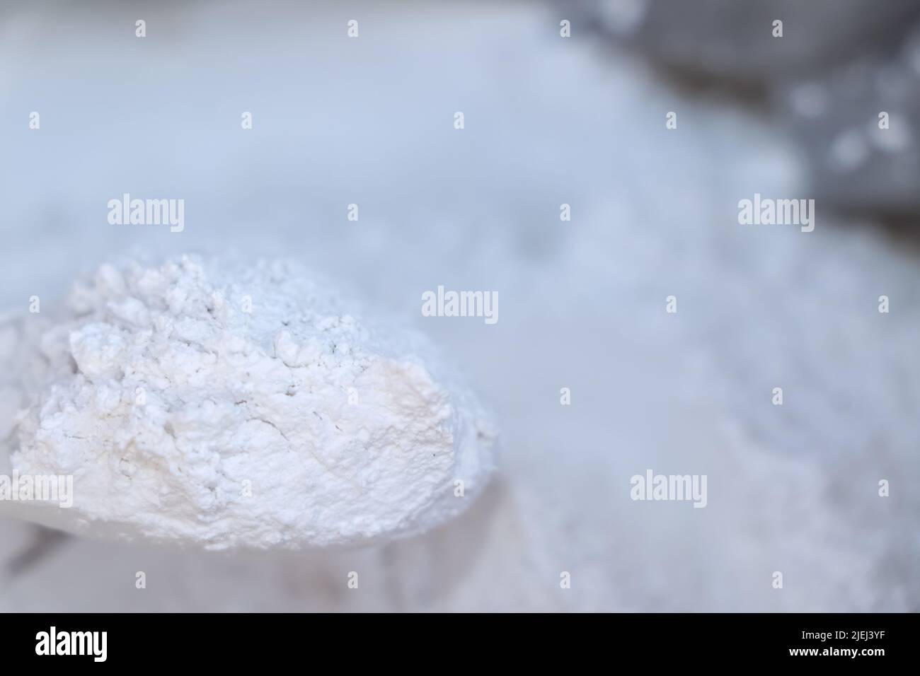 White calcium carbonate powder chemistry in factory Stock Photo - Alamy