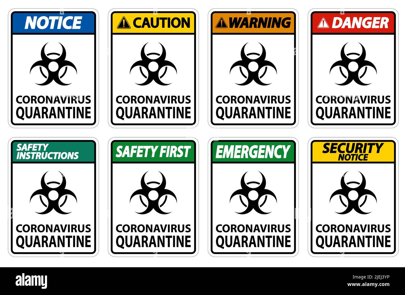 Coronavirus Quarantine Sign Isolate On White Background,Vector ...