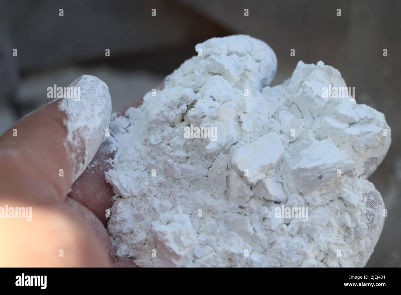 White calcium carbonate powder chemistry in factory Stock Photo - Alamy