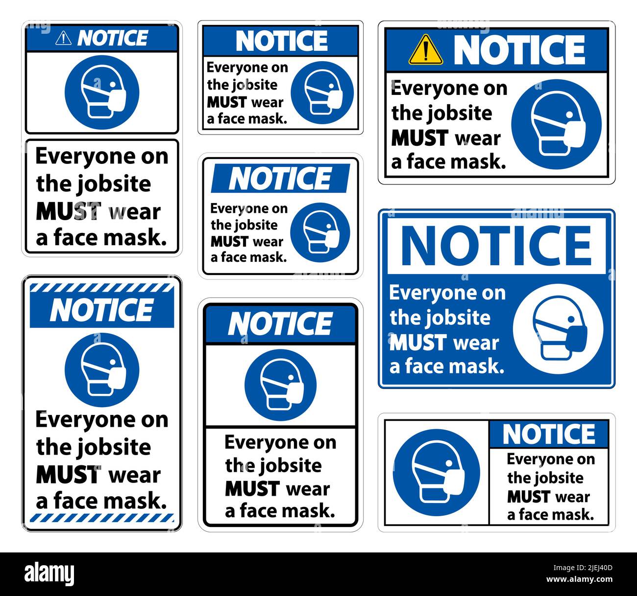 Notice Wear A Face Mask Sign Isolate On White Background,Vector ...