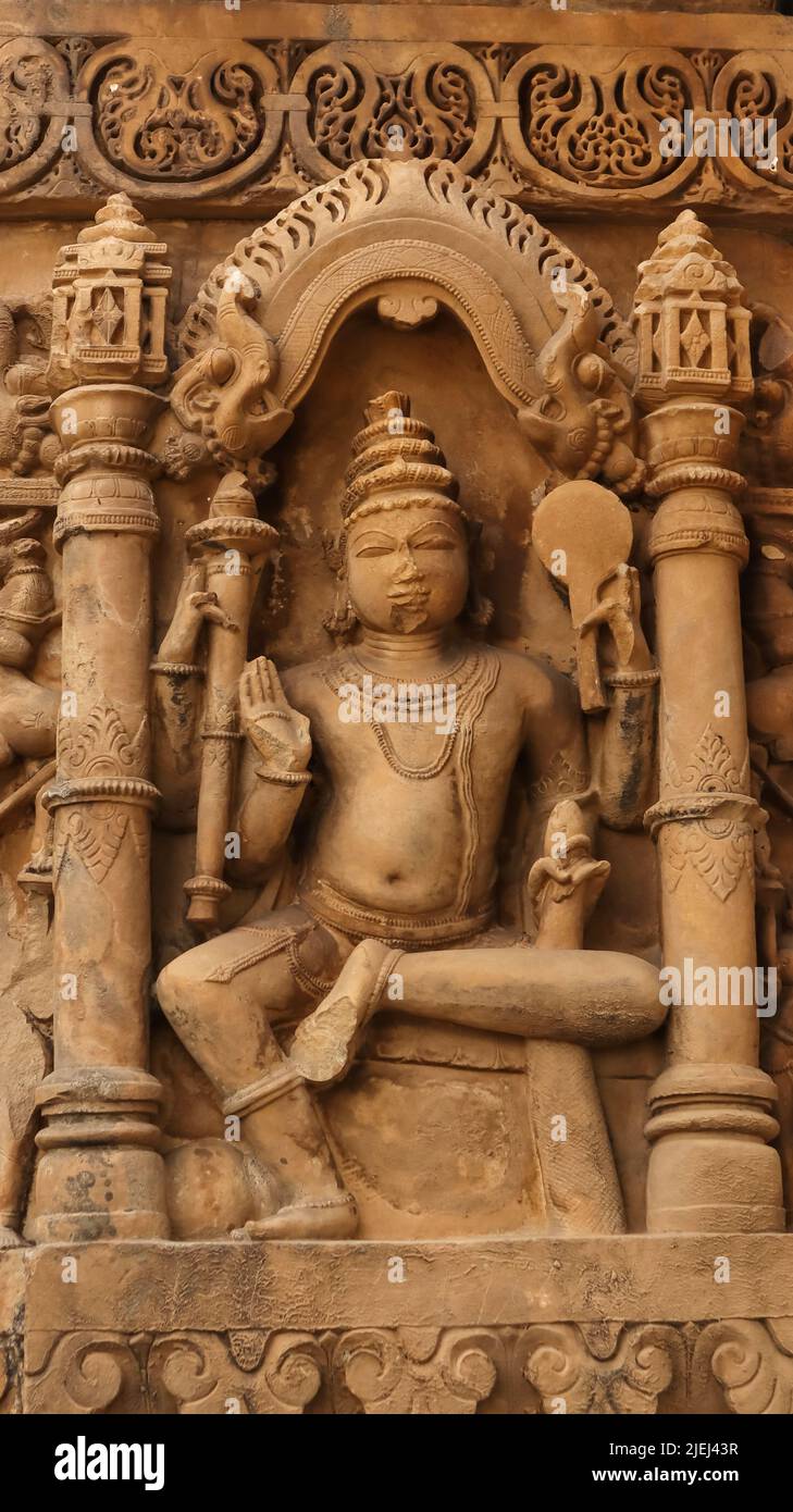 Sculpture of Lord Vishnu on Kakanmath temple, Morena, Madhya Pradesh ...