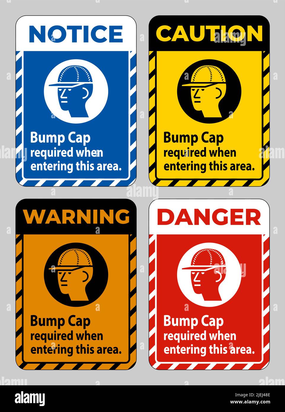 Bump Cap Required When Entering This Area Stock Vector Image & Art - Alamy