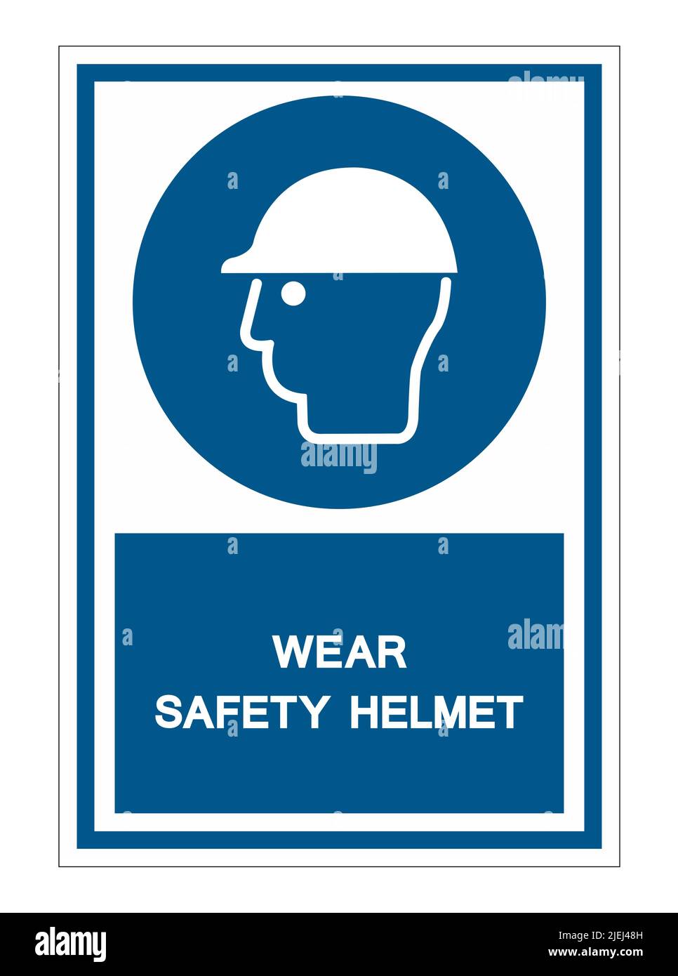Symbol Wear Safety Helmet Isolate On White Background,Vector ...