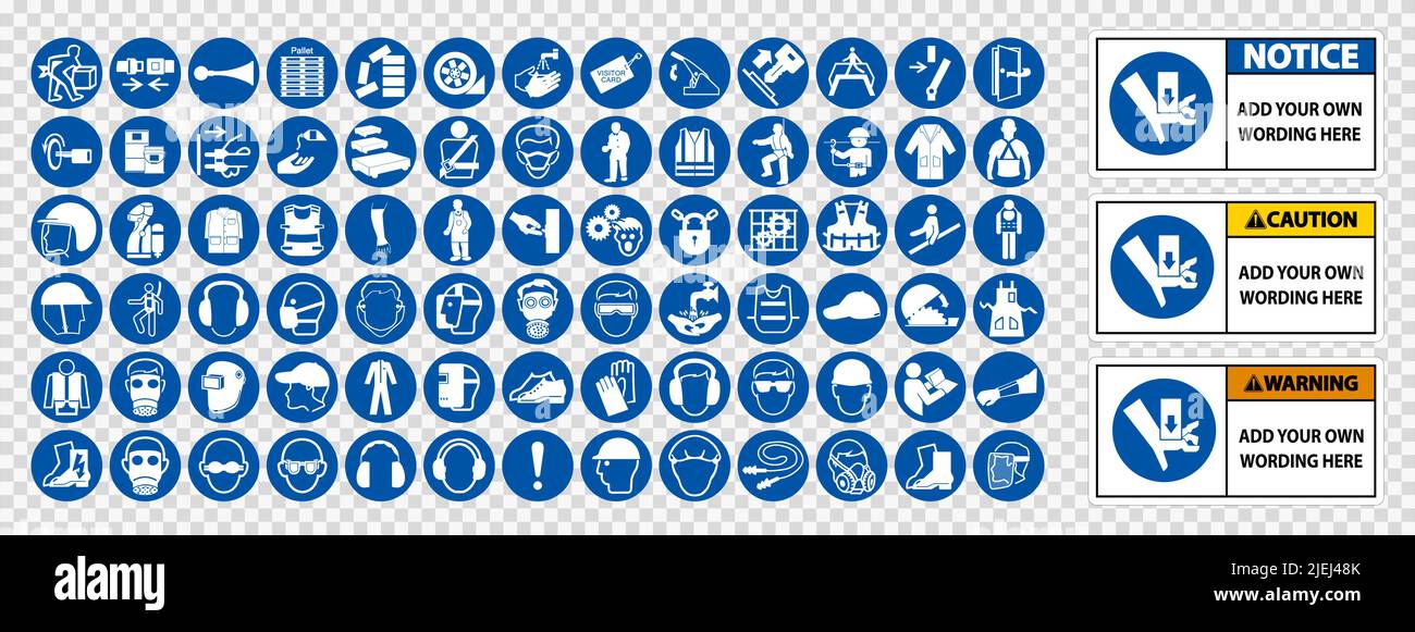 Symbol Safety Sign,Personal Protective Equipment (PPE) Isolate on ...