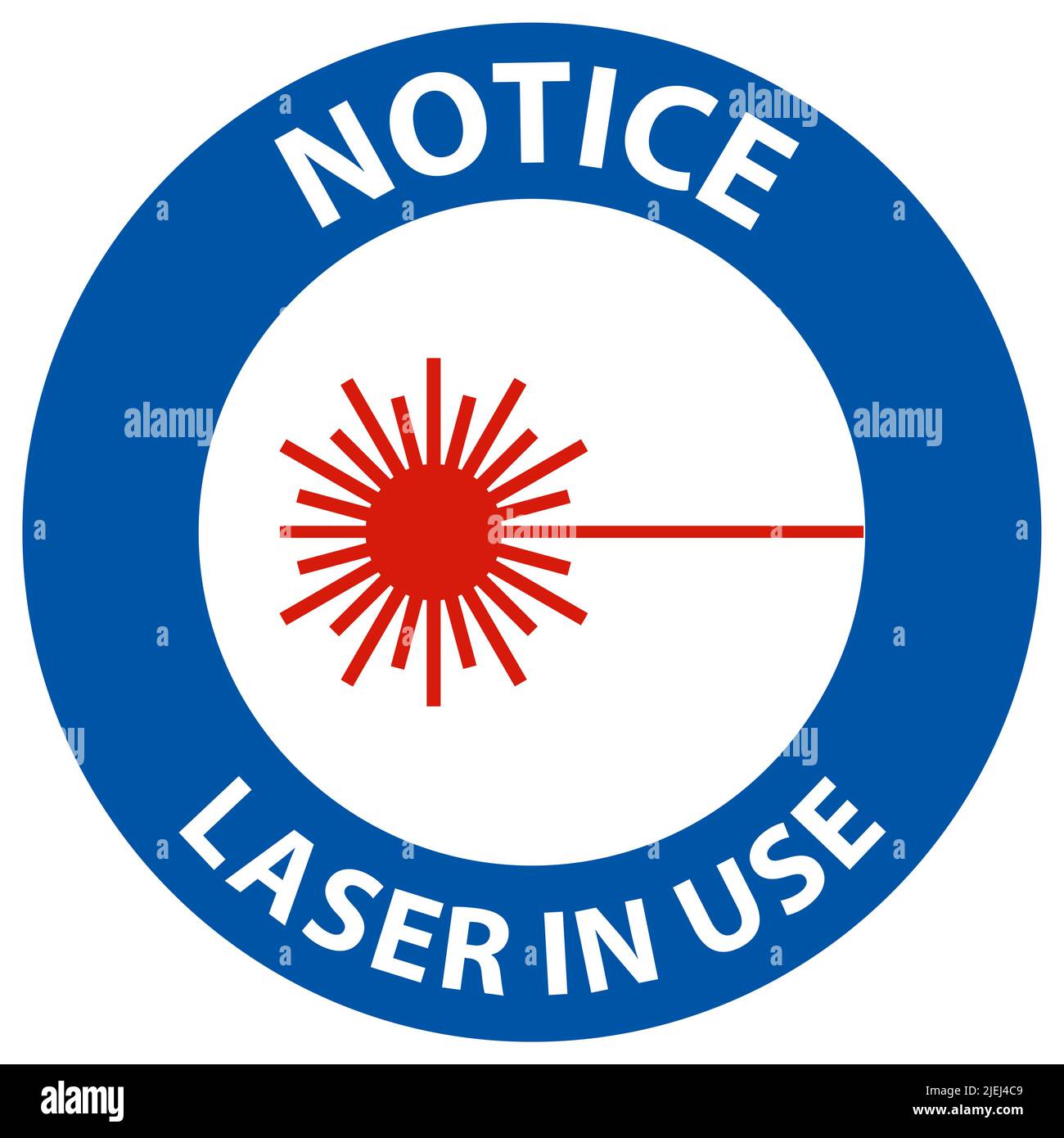 Notice Laser In Use Symbol Sign On White Background Stock Vector Image ...
