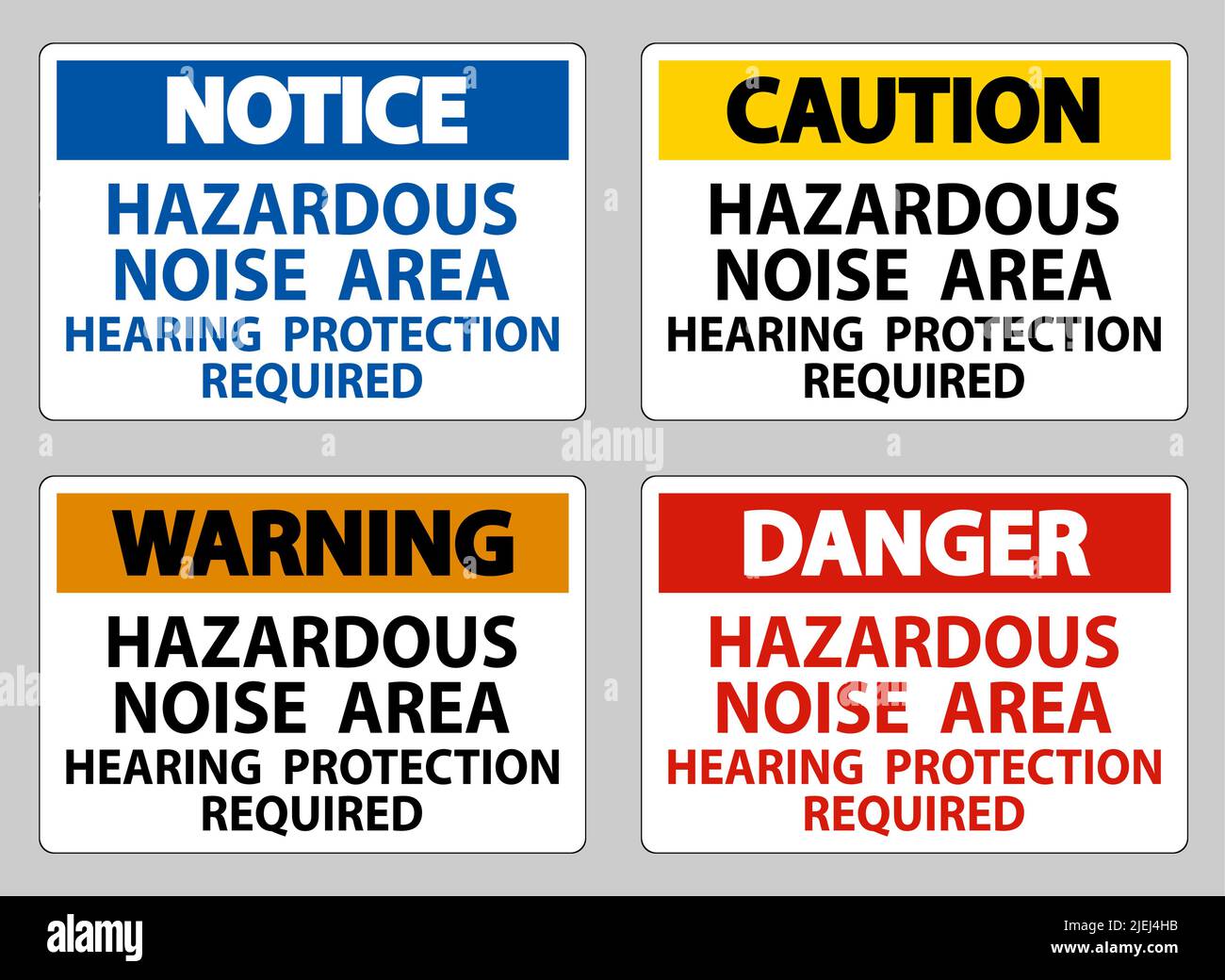 Hazardous Noise Area Hearing Protection Required Stock Vector Image ...