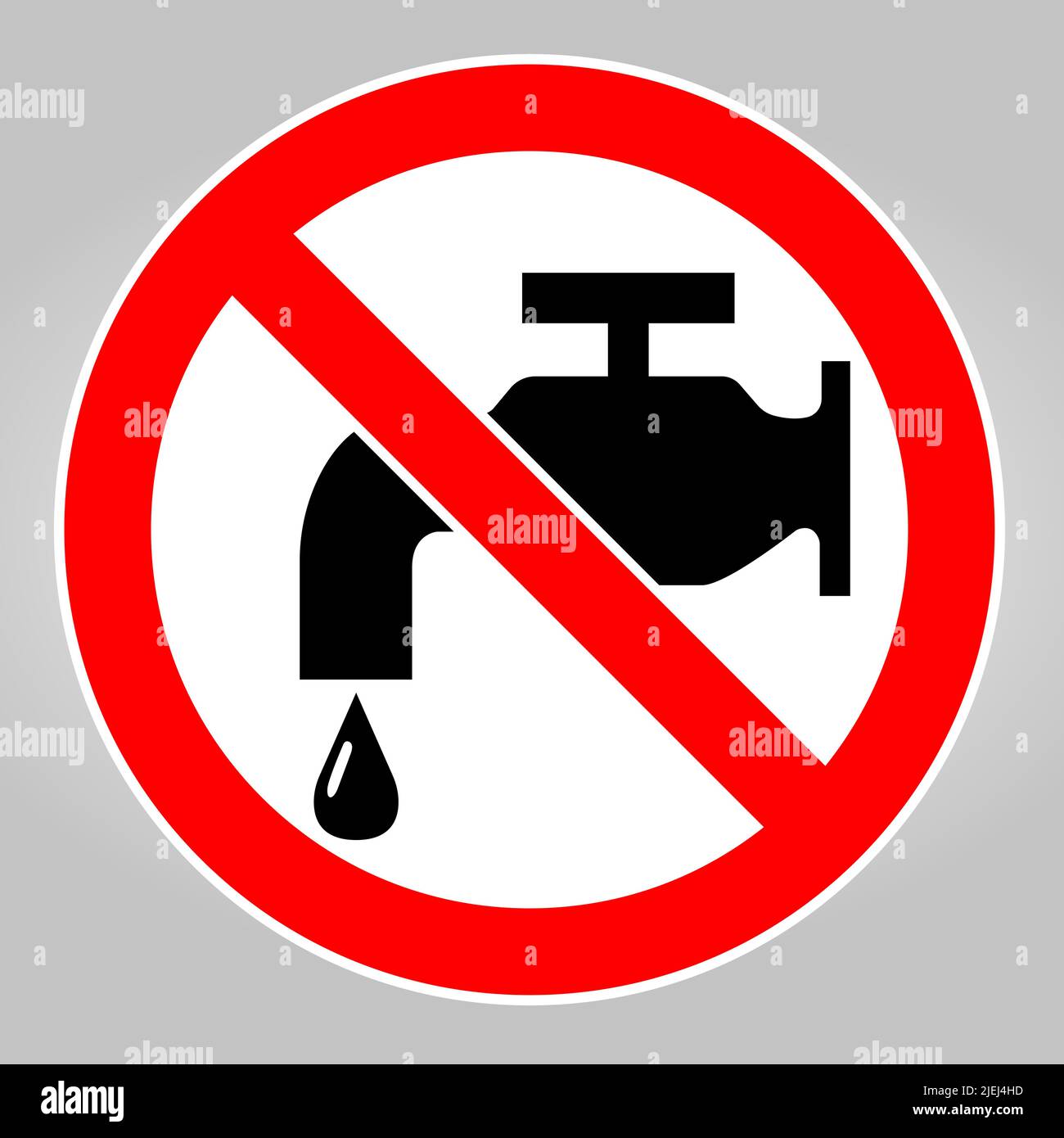 Forbidden sign to stop the use of the water tap hi-res stock ...