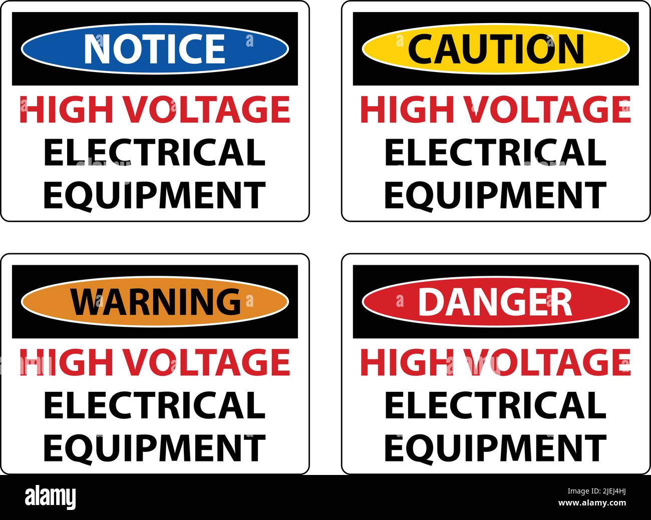 High Voltage Equipment Sign On White Background Stock Vector Image ...