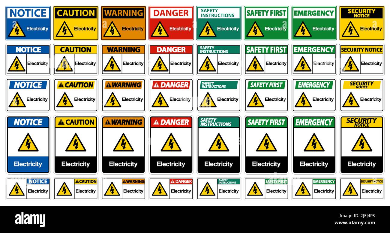 Electricity Symbol Sign Isolate On White Background,Vector Illustration ...