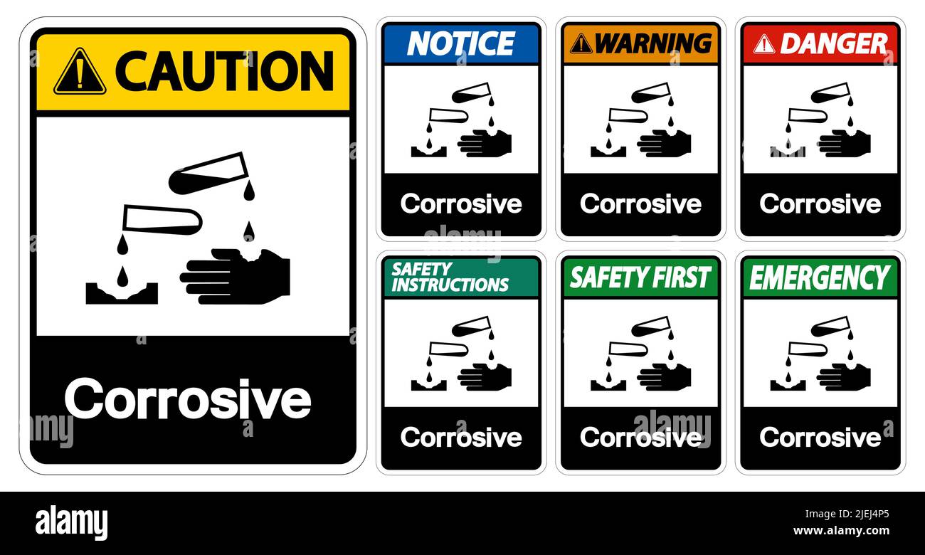 Corrosive Symbol Sign Isolate On White Background,Vector Illustration ...