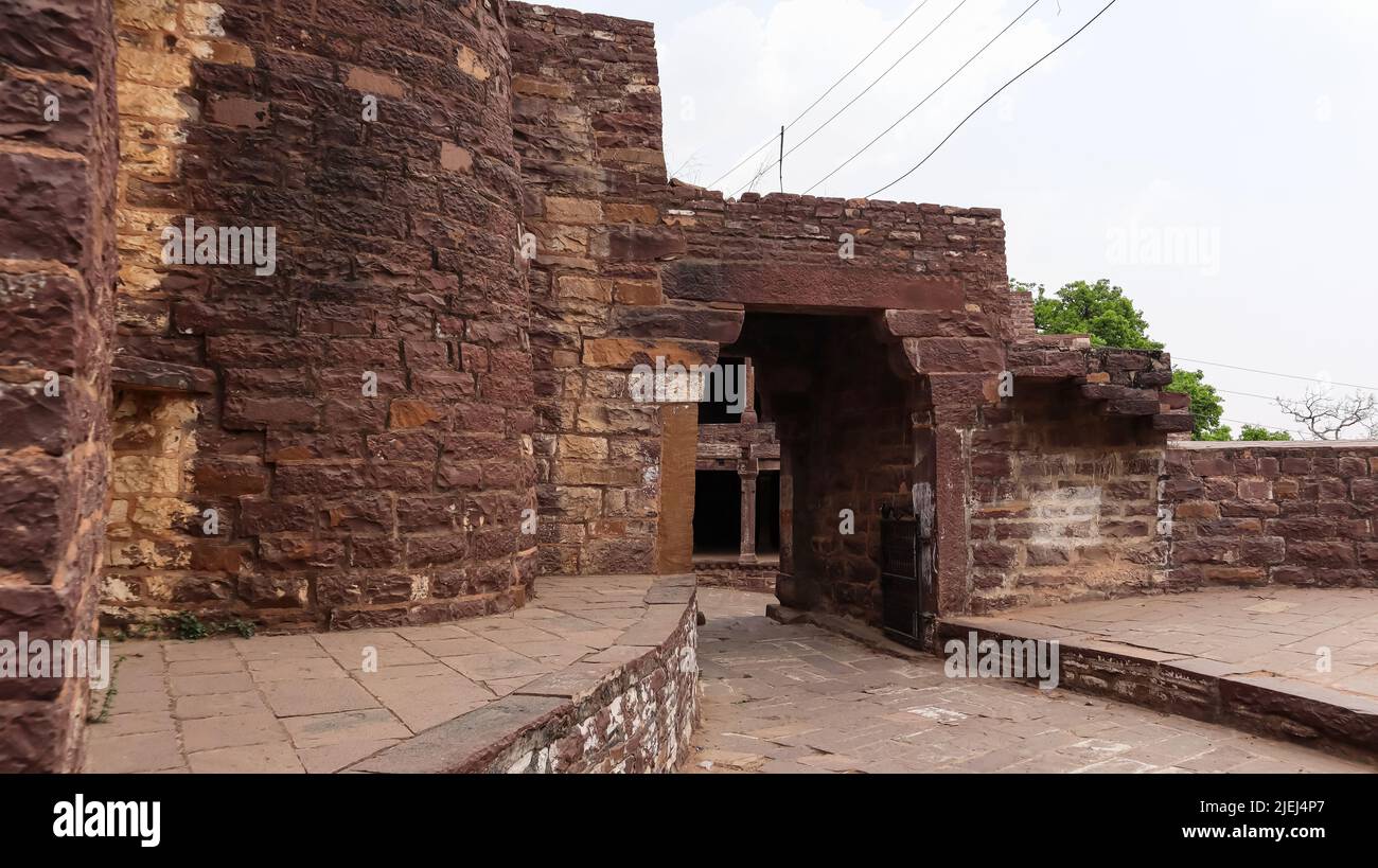 The second gate of Narwar Fort, Shivpuri, Madhya Pradesh, India Stock ...