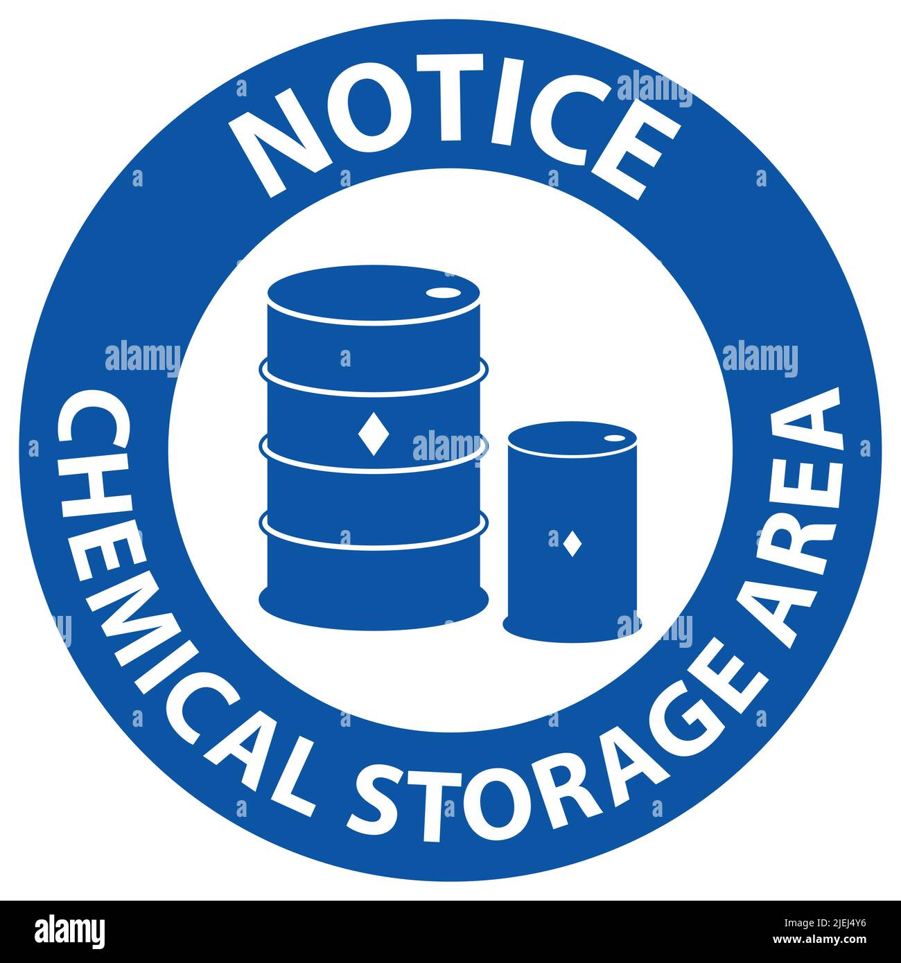 Notice Chemical Storage Area Sign On White Background Stock Vector ...