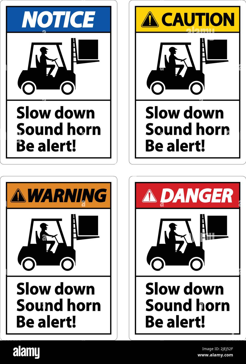 2-Way Slow Down Sound Horn Sign On White Background Stock Vector Image ...