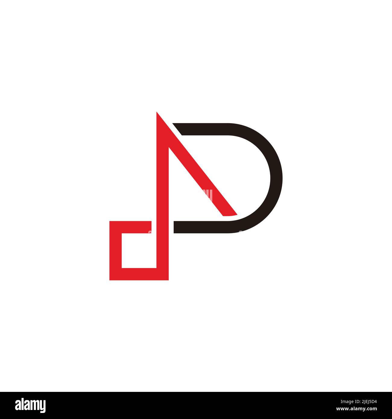 letter dp arrow up simple geometric logo vector Stock Vector Image ...