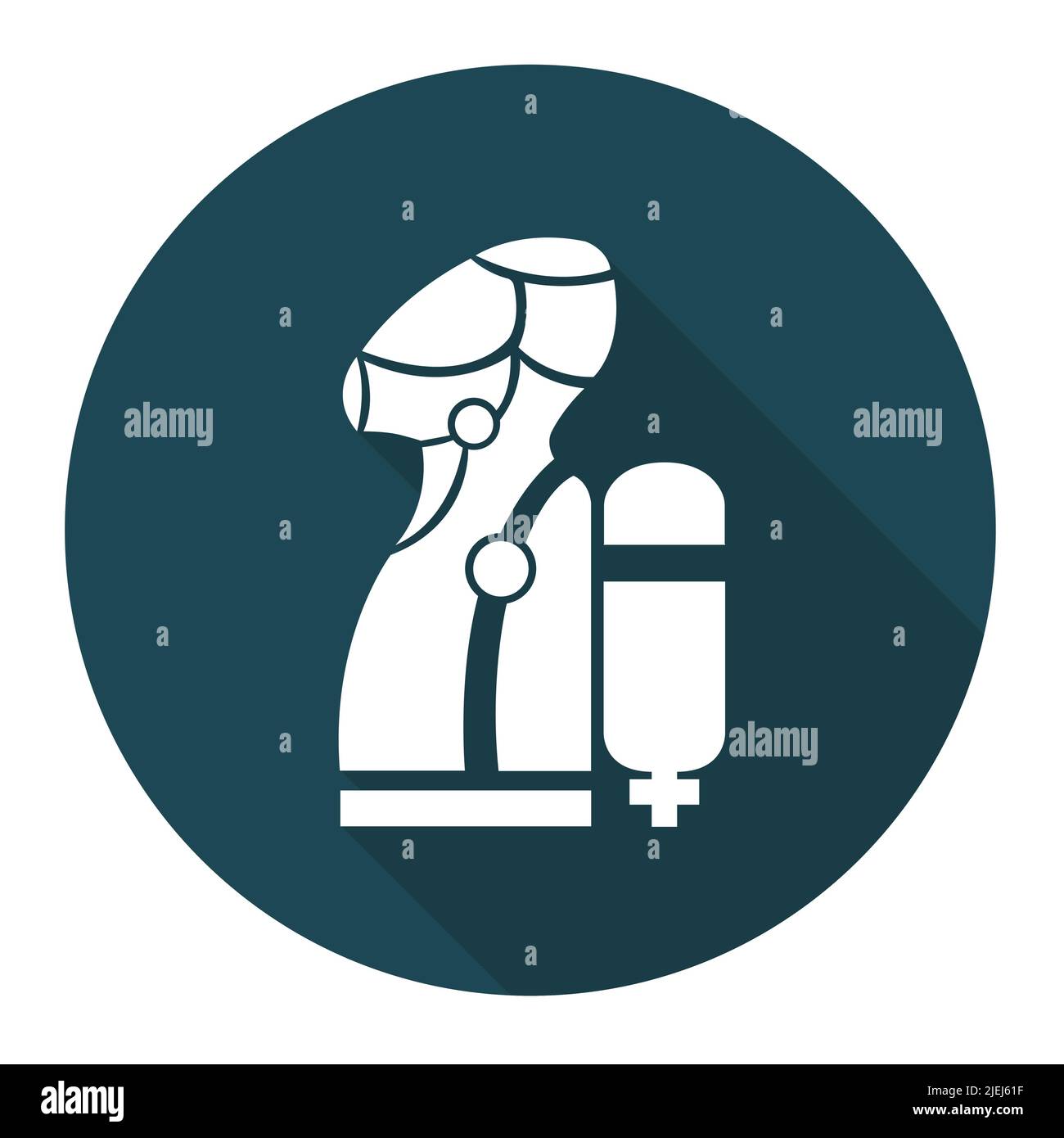 Wear SCBA (Self Contained Breathing Apparatus) Symbol Isolate On White ...