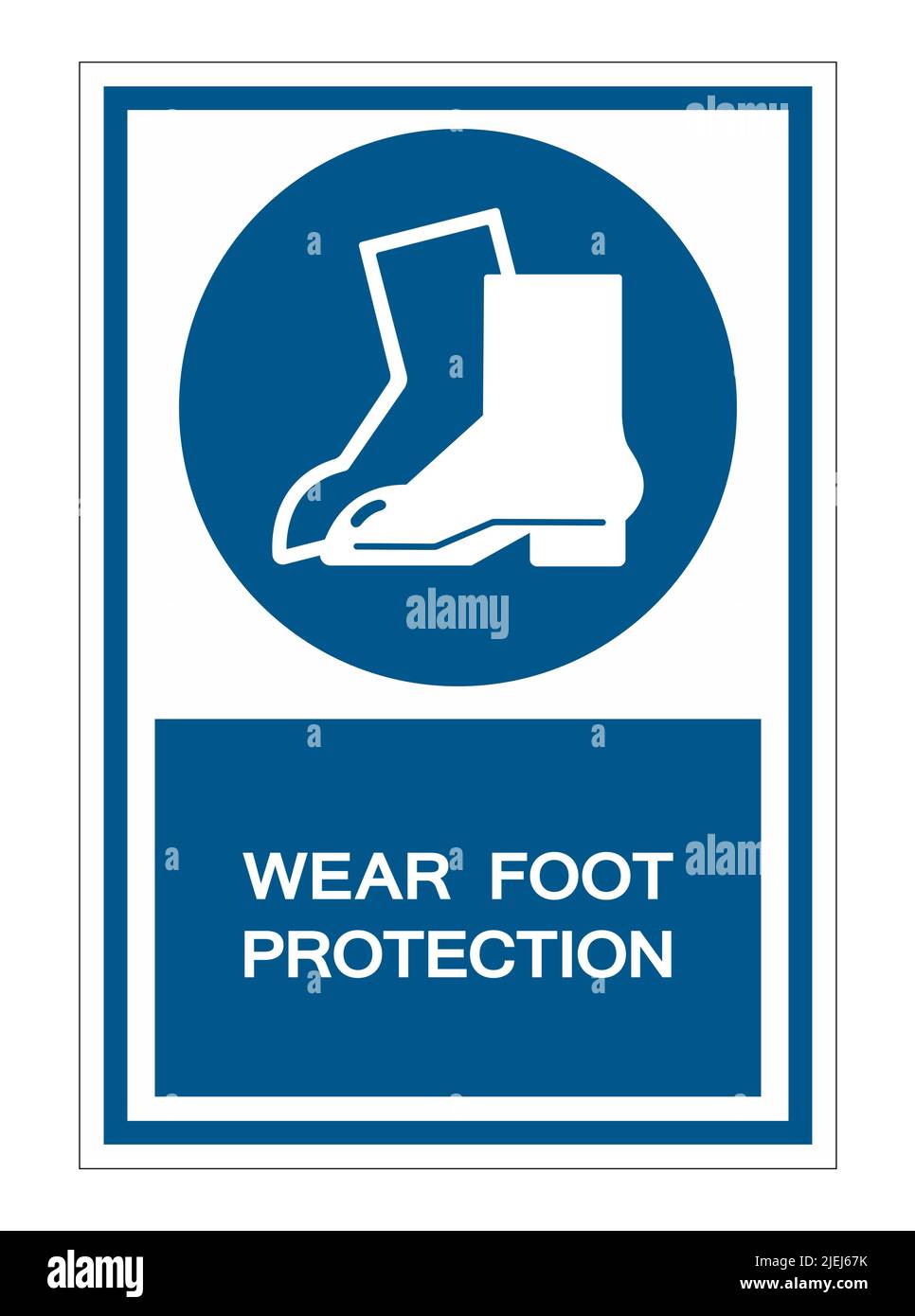Wear Foot Protection Symbol Sign Isolate On White Background,Vector ...