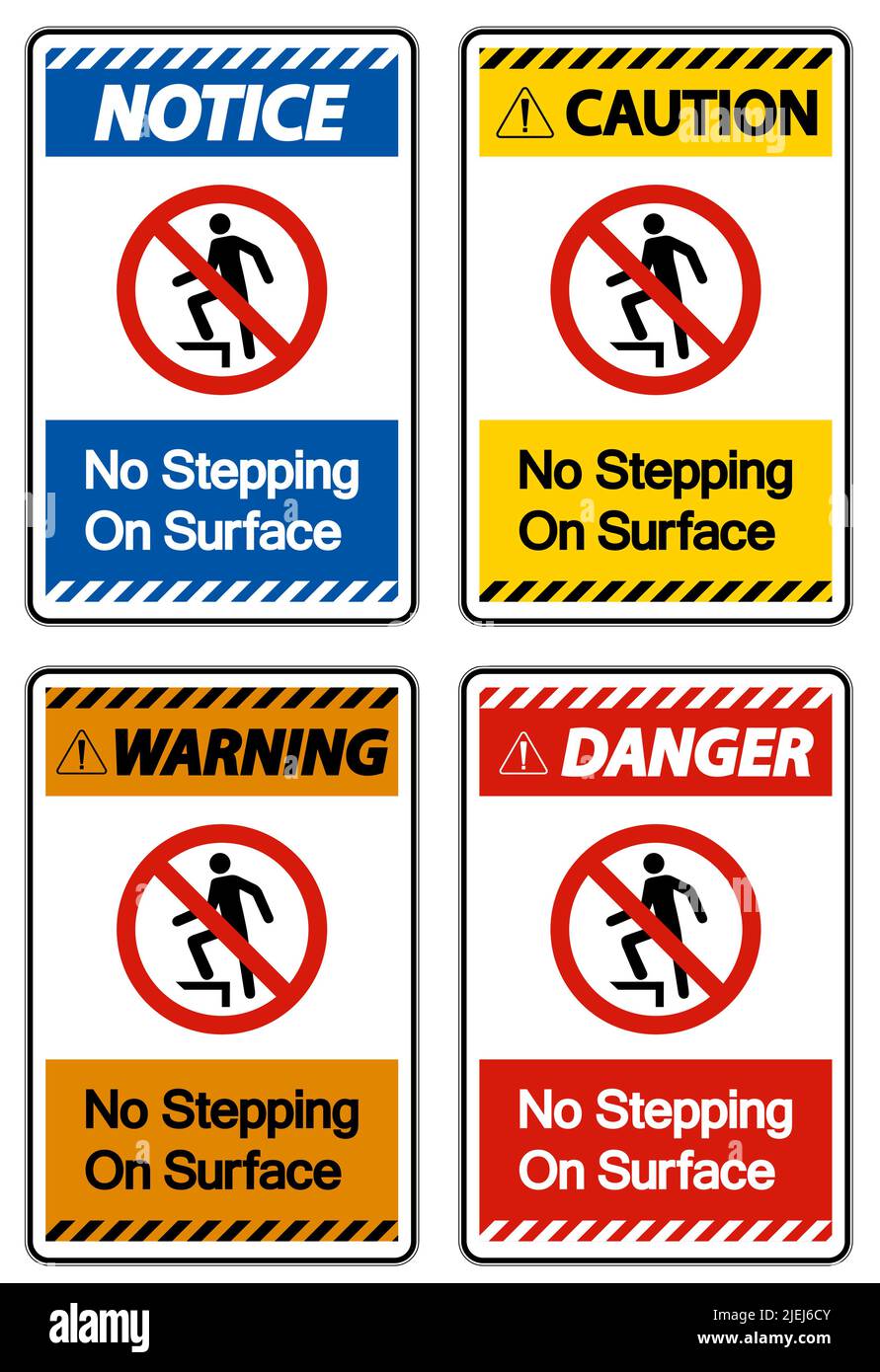 Warning No Stepping On Surface Symbol Sign Stock Vector Image & Art - Alamy