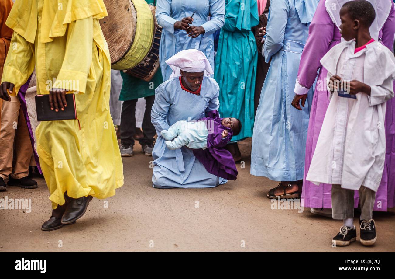 Kenya. 26th June, 2022. Members of the African christian church Roho ...