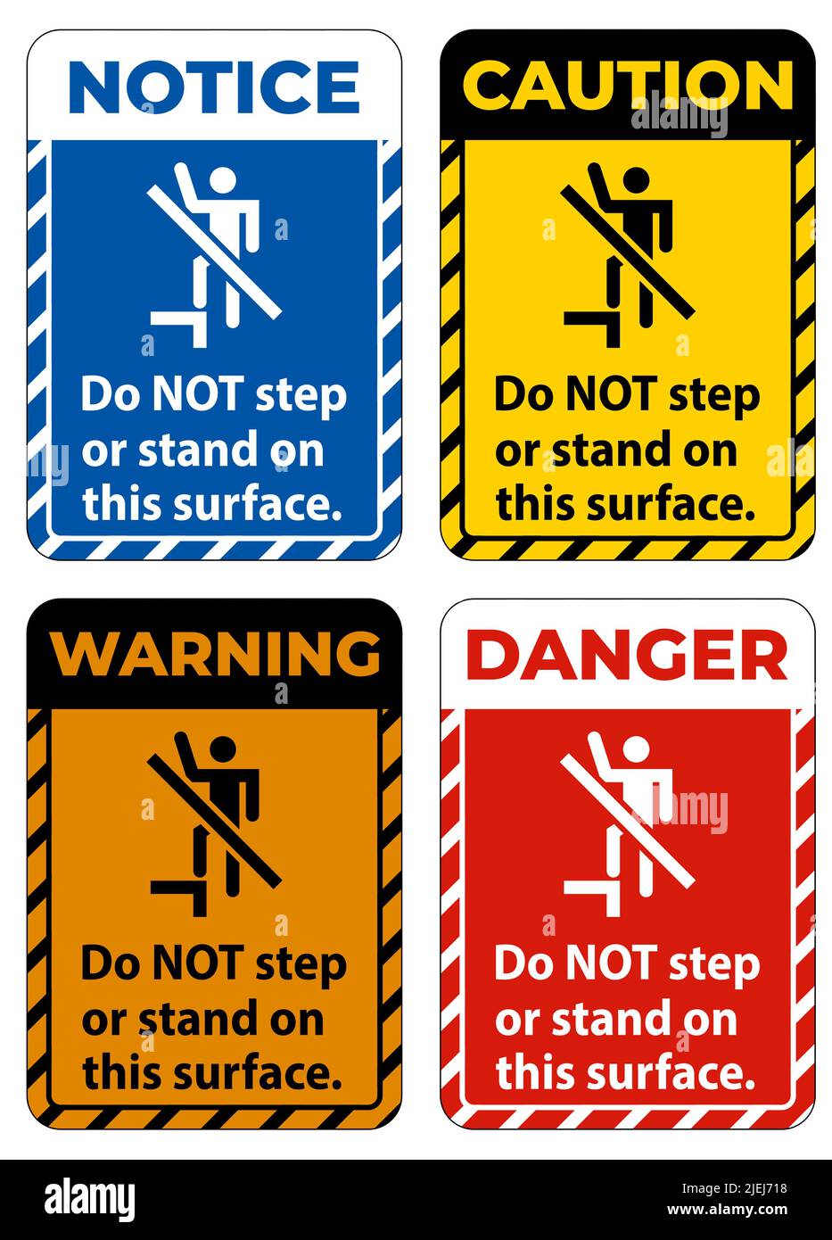 Do NOT step or stand on this surface Stock Vector Image & Art - Alamy