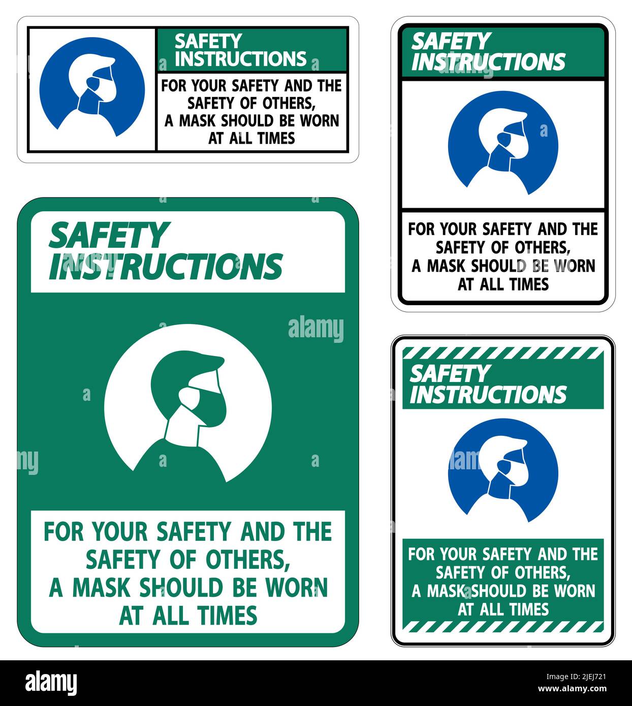 Safety Instructions For Your Safety And Others Mask At All Times Sign ...