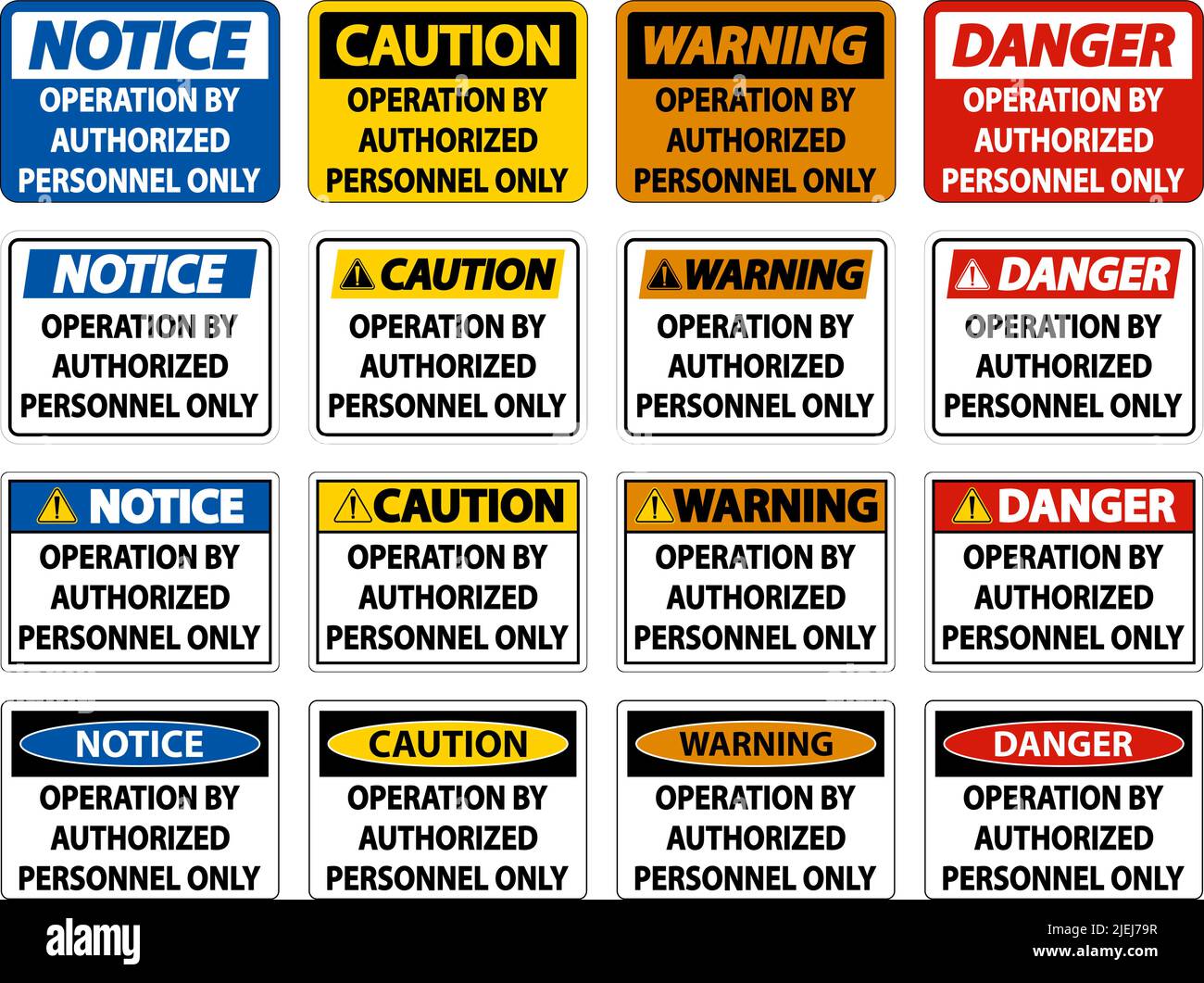 Operation By Authorized Label Sign On White Background Stock Vector ...