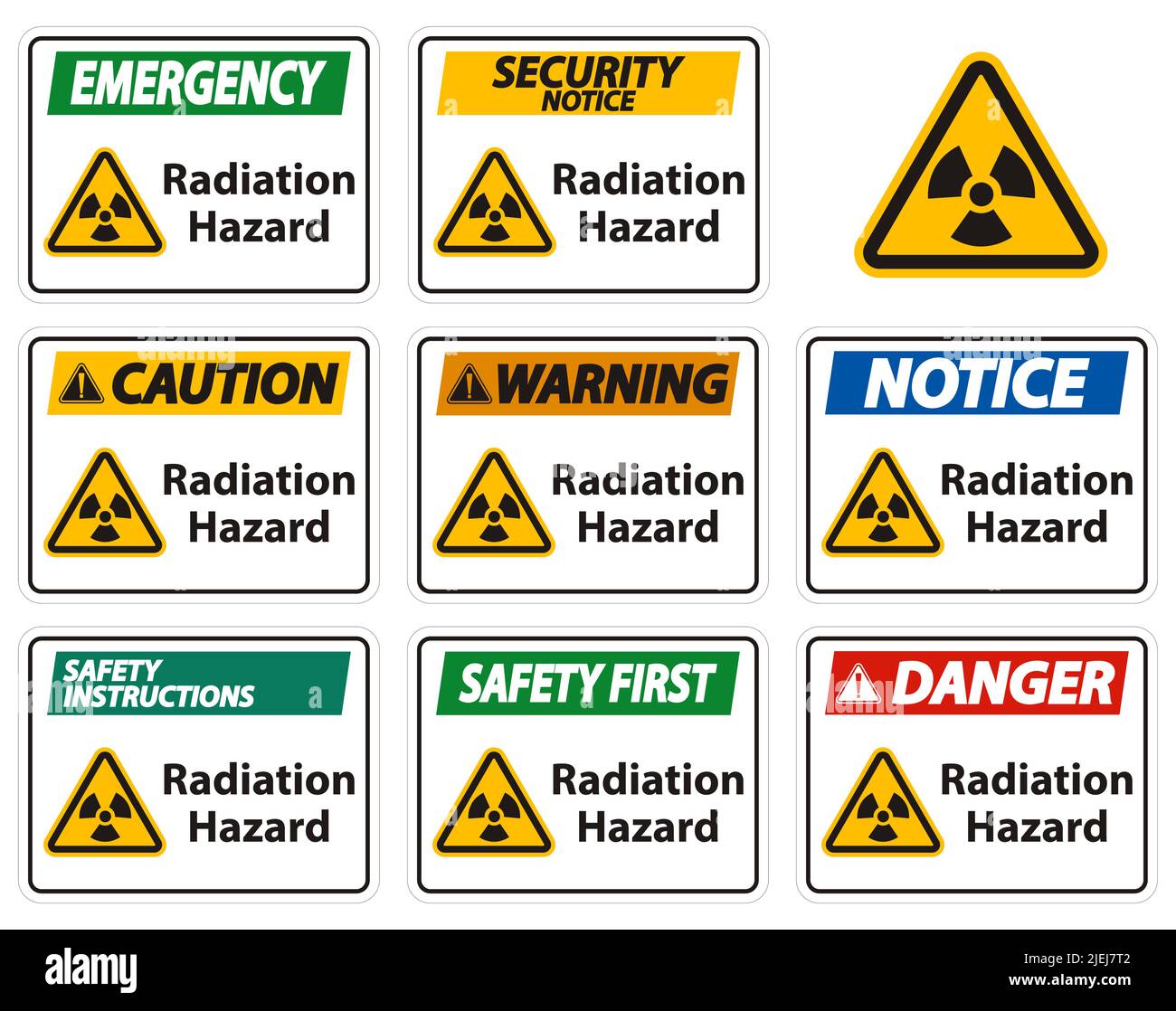 Radiation Hazard Symbol Sign Isolate On White Background,Vector ...