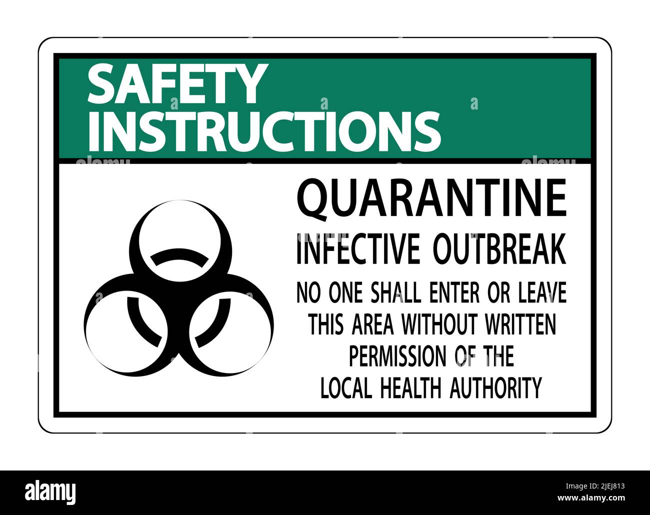 Safety Instructions Quarantine Infective Outbreak Sign Isolate on ...