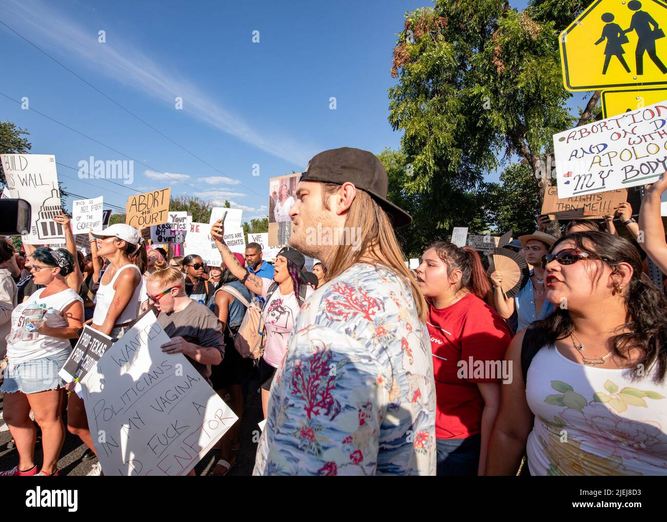 Pro-choice activist protesting following the Rally For Reproductive ...
