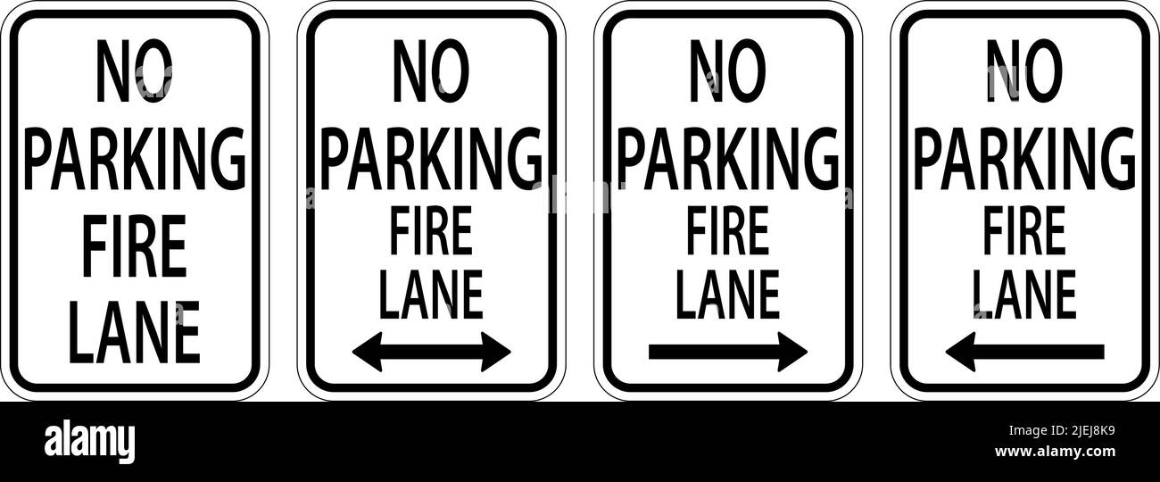 Fire lane sign Stock Vector Images - Alamy