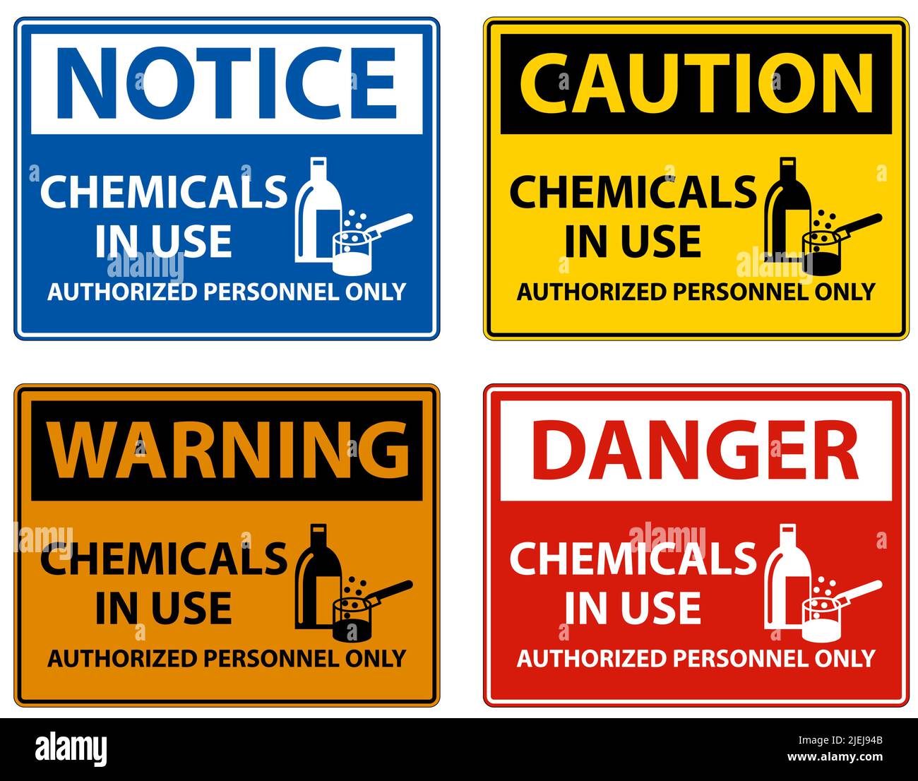 Danger Chemicals In Use Symbol Sign On White Background Stock Vector ...