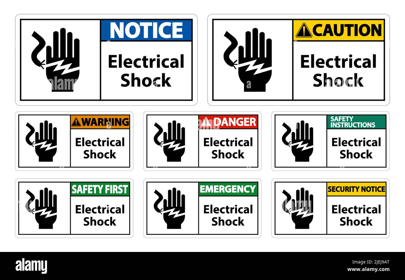 Electrical Shock Electrocution Symbol Sign, Vector Illustration ...