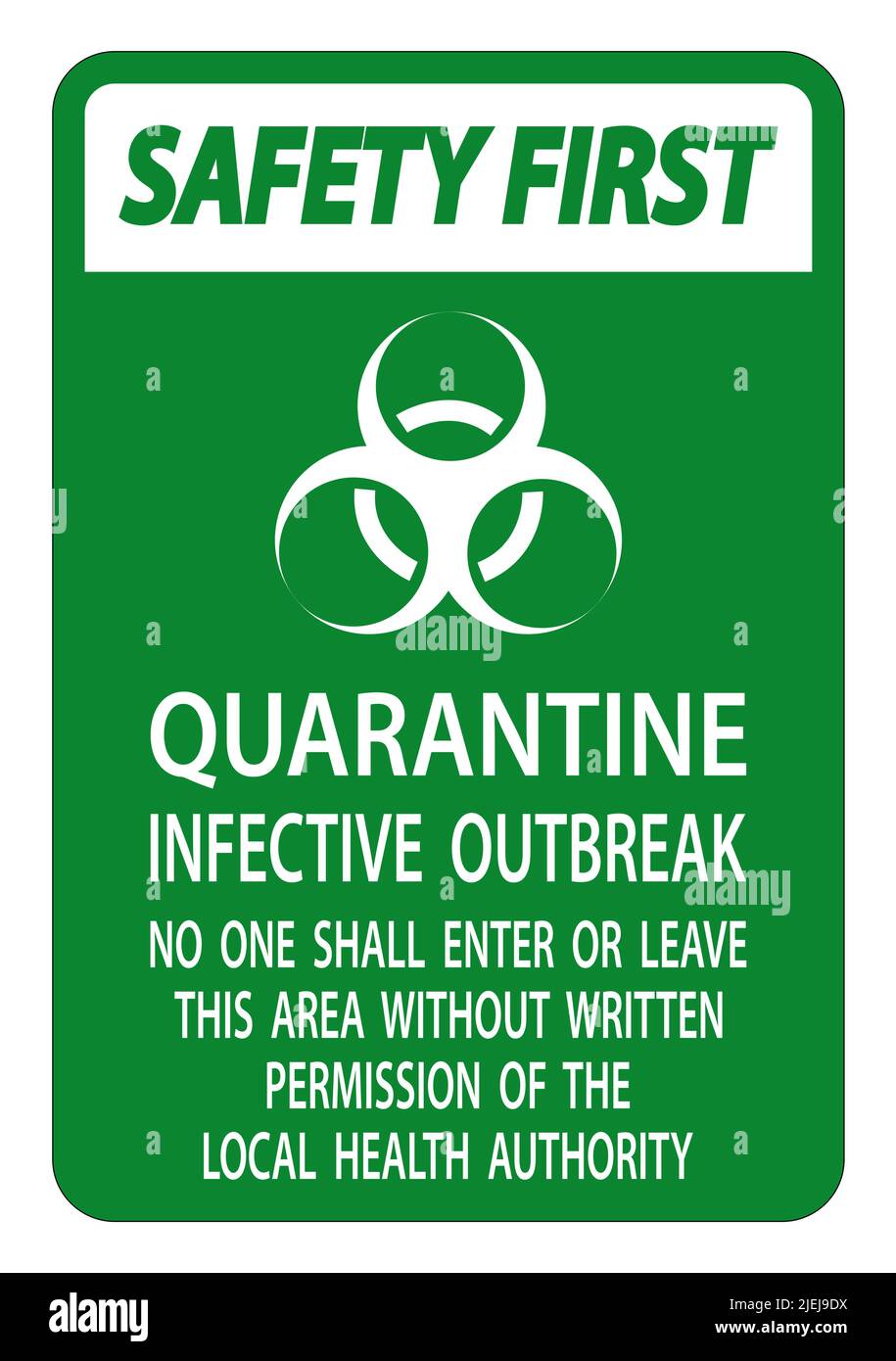 Safety first quarantine infective outbreak sign isolate on transparent ...