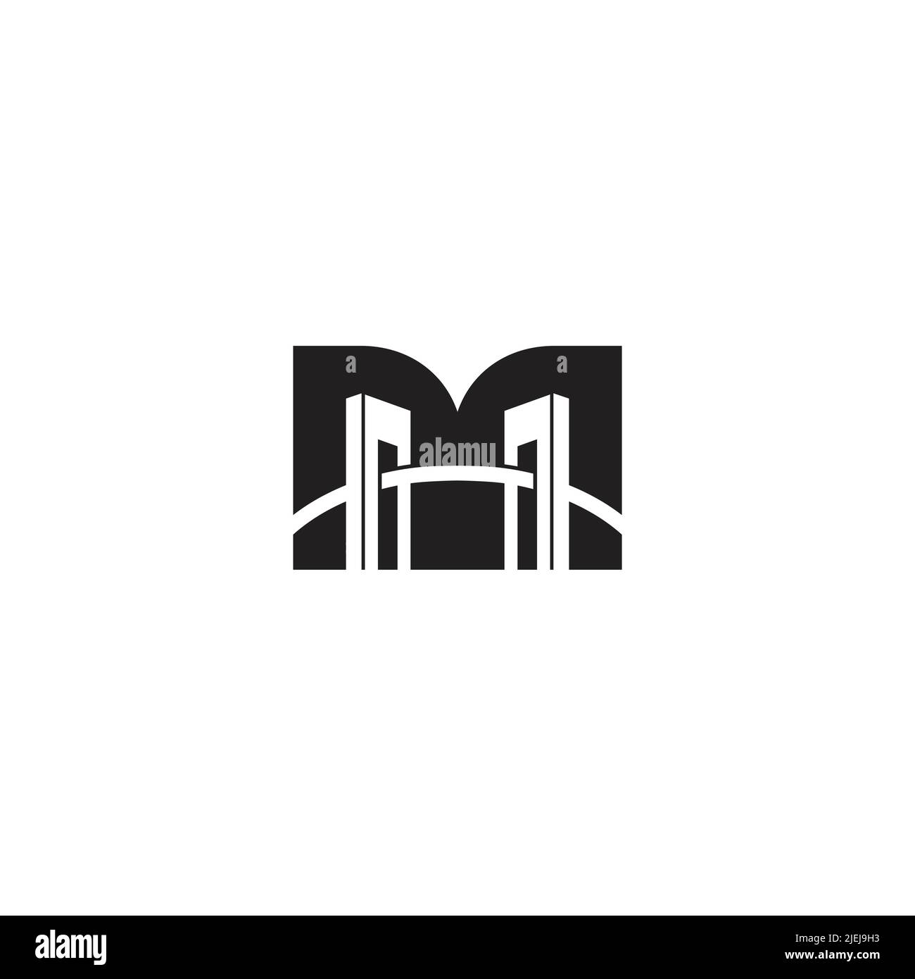 letter m bridge bond construction symbol logo vector Stock Vector Image ...