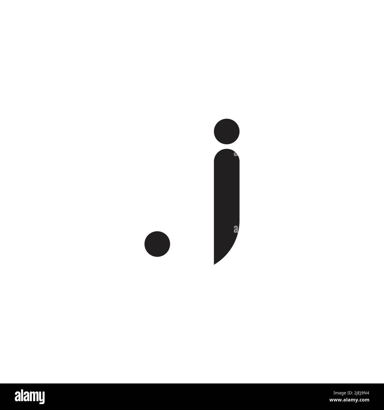 letter j dots simple line elegant logo vector Stock Vector Image & Art ...