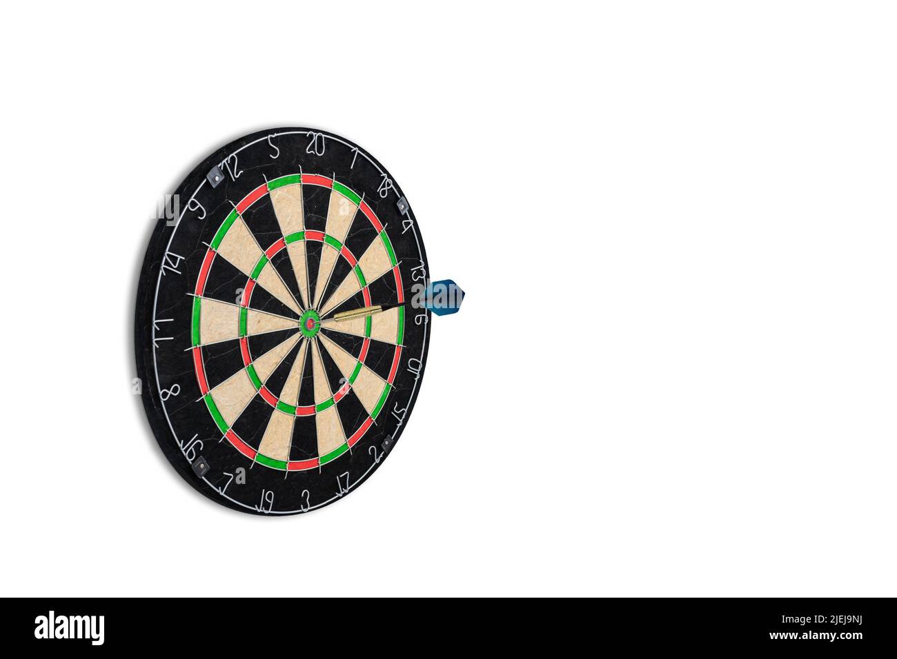 Darts board with blue arrow isolated on white background Stock Photo ...