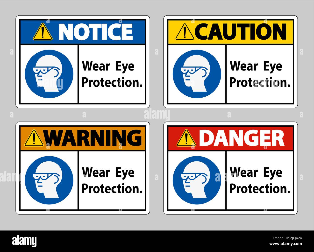 Sign Wear Eye Protection on white background Stock Vector Image & Art ...