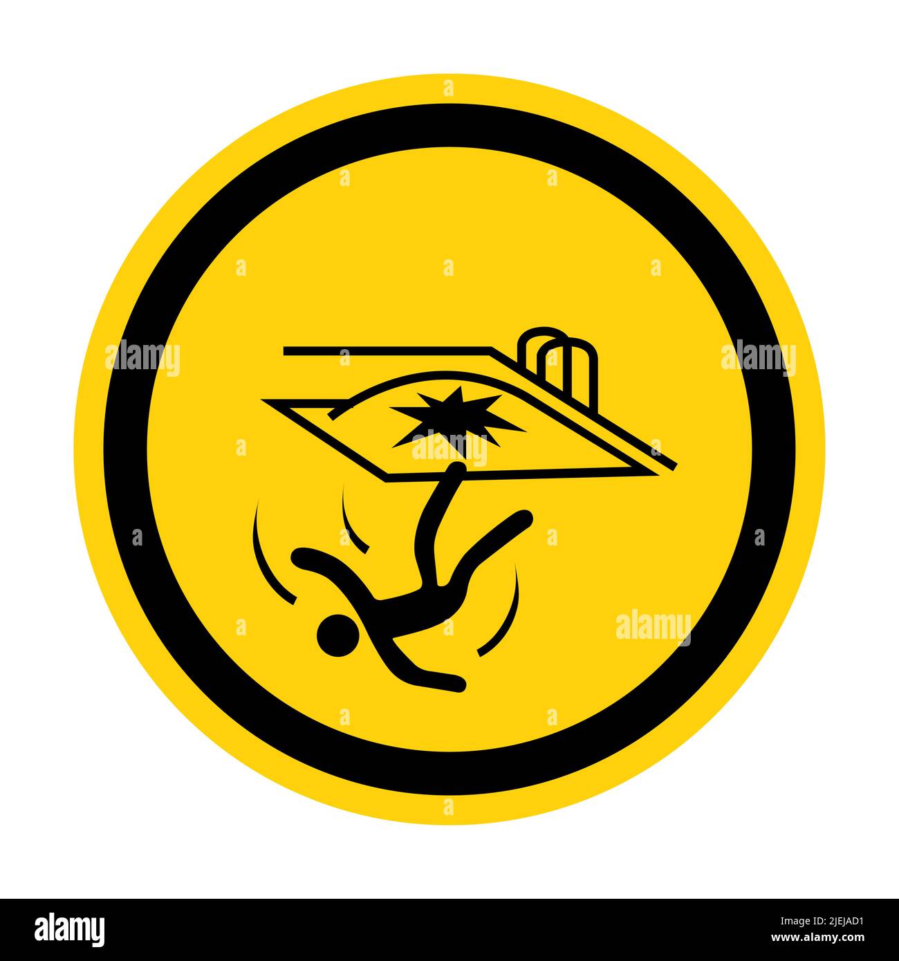 Fall Hazard Symbol Sign, Vector Illustration, Isolate On White ...