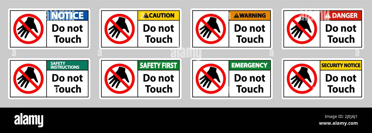 Do not touch and please do not touch sign Stock Vector Image & Art - Alamy