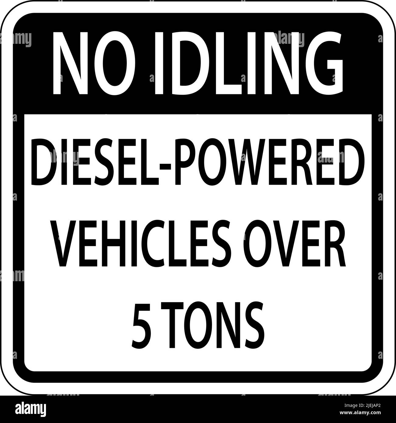 No Idling Diesel Vehicles Sign On White Background Stock Vector Image ...