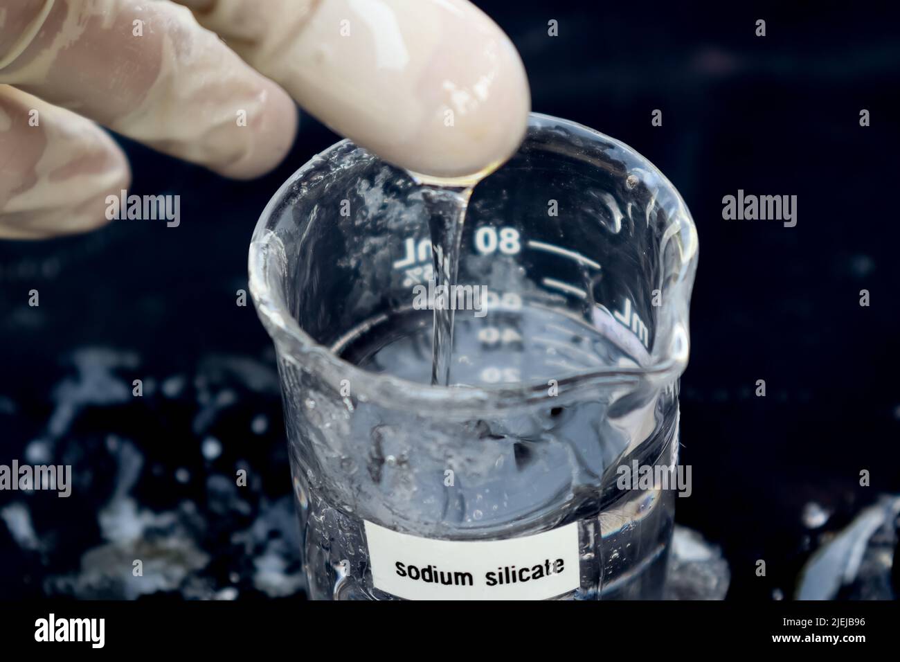 sodium silicate liquid and sticky Stock Photo - Alamy