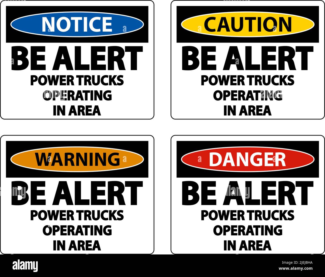 Power Trucks Operating Sign On White Background Stock Vector Image ...