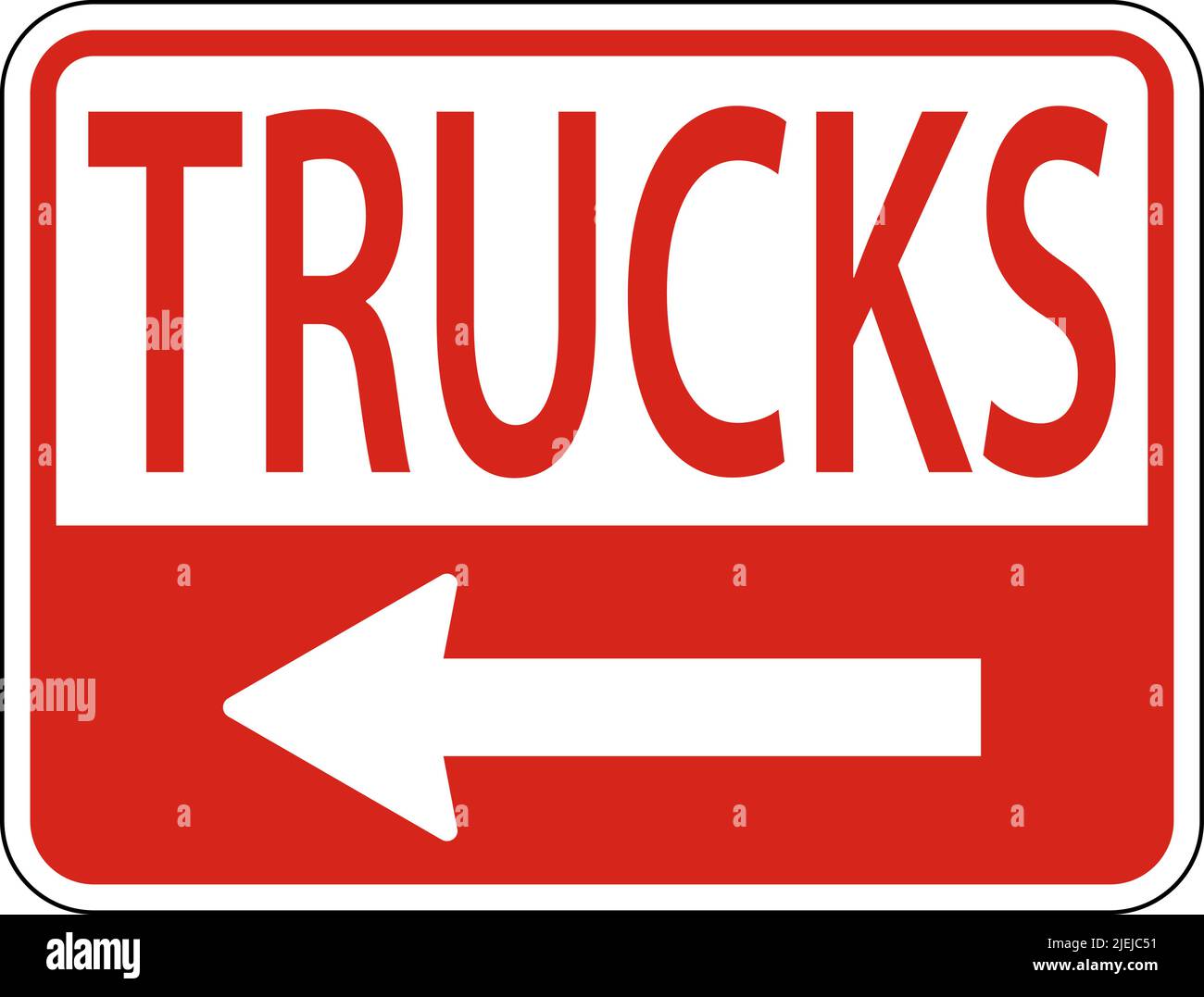 Trucks Left Arrow Sign On White Background Stock Vector Image & Art - Alamy
