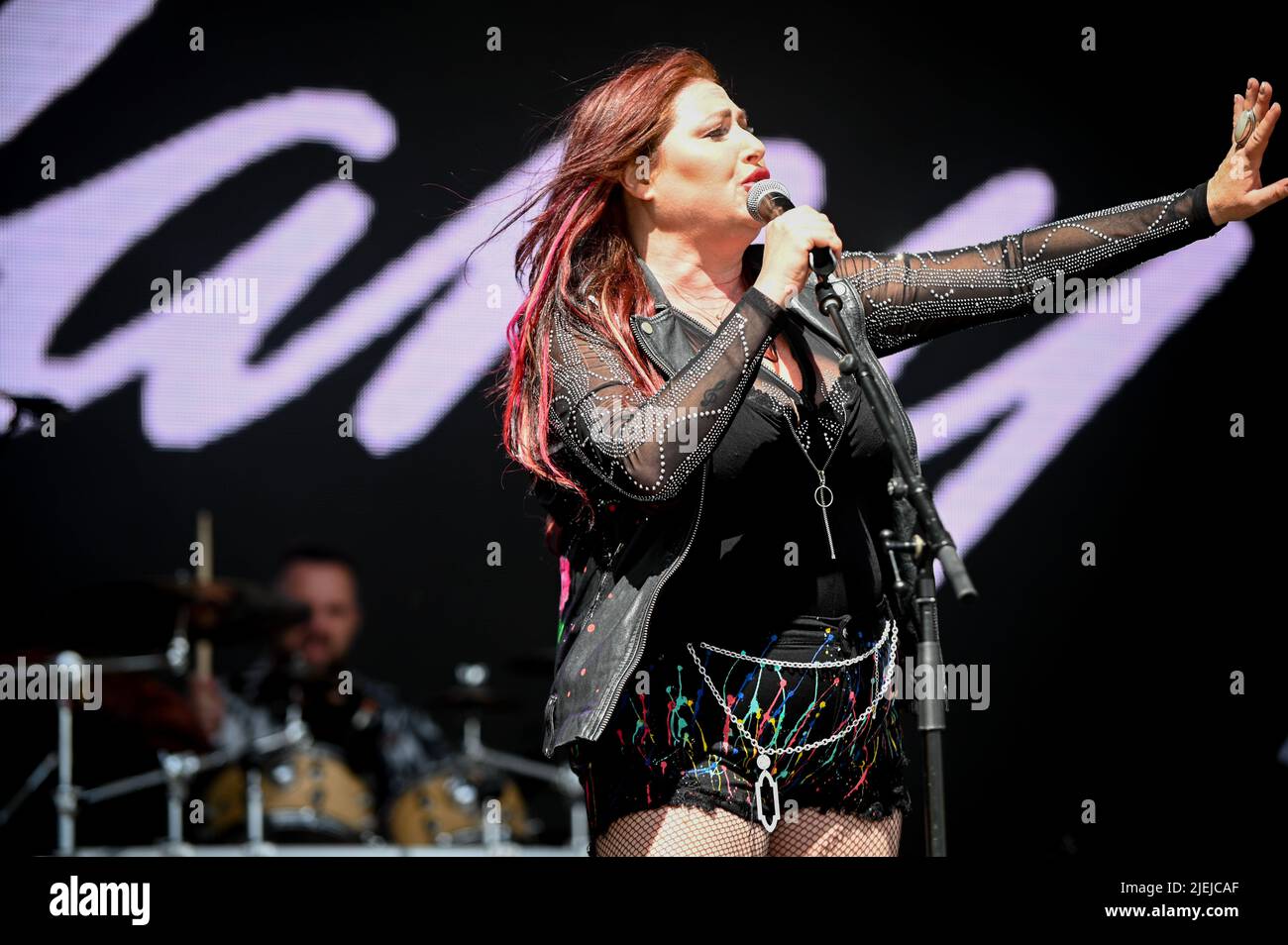 Tiffany seen performing at Lets Rock Leeds 80s Festival in Temple ...