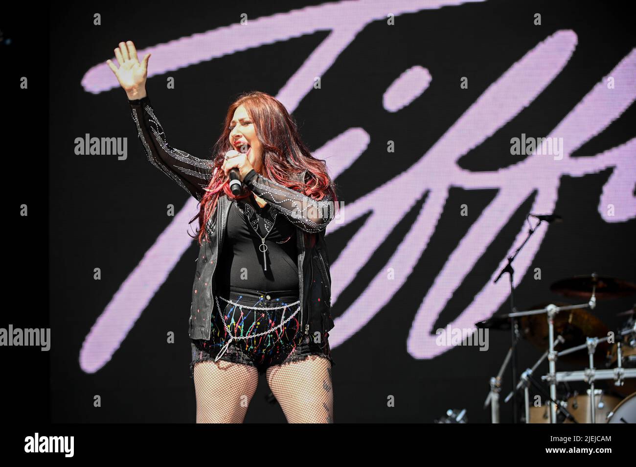 Tiffany seen performing at Lets Rock Leeds 80s Festival in Temple ...