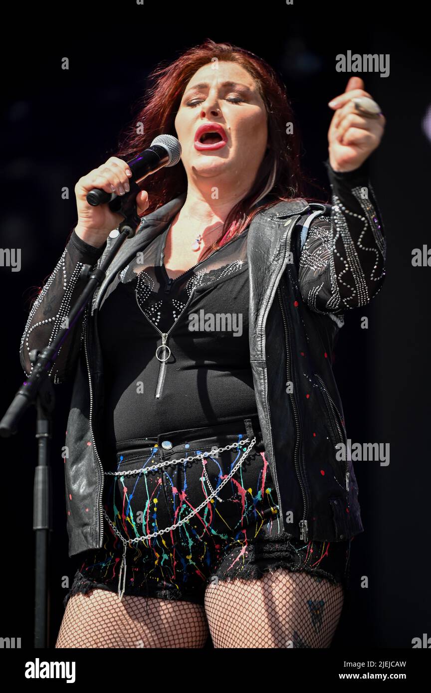 Tiffany seen performing at Lets Rock Leeds 80s Festival in Temple ...