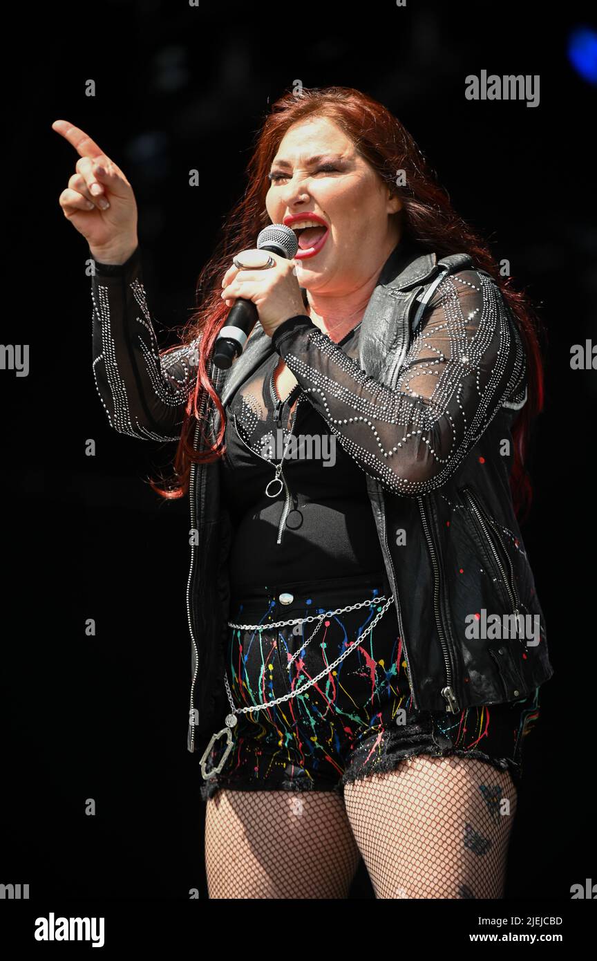 Tiffany seen performing at Lets Rock Leeds 80s Festival in Temple ...