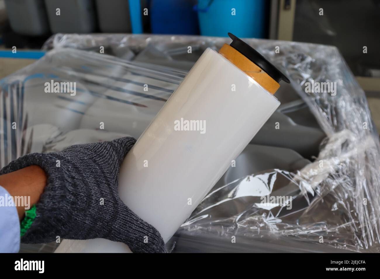 clear Film roll for packing Stock Photo - Alamy