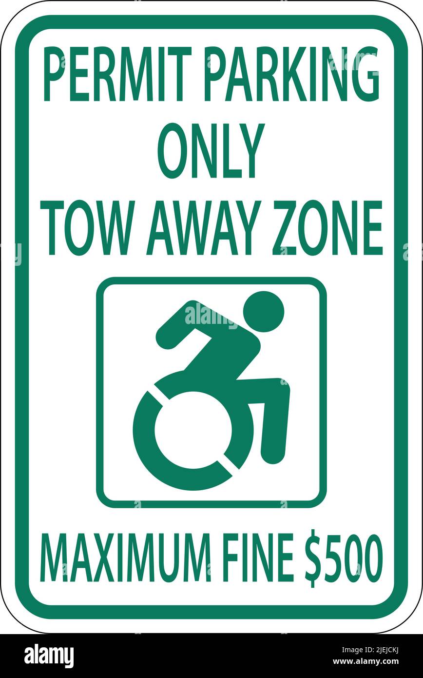 Accessible Parking Sign On White Background Stock Vector Image & Art ...