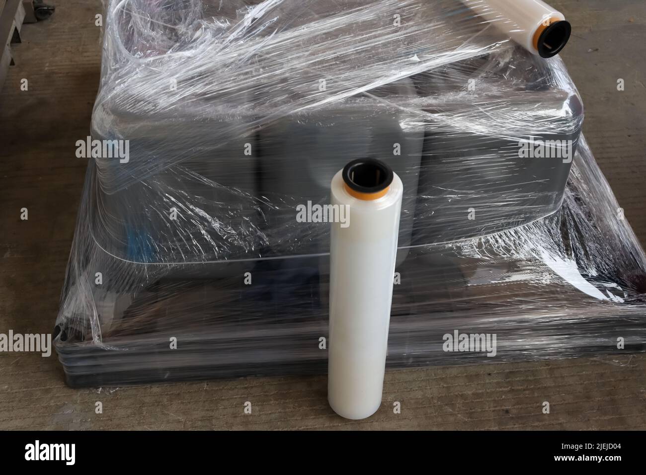 clear Film roll for packing Stock Photo - Alamy