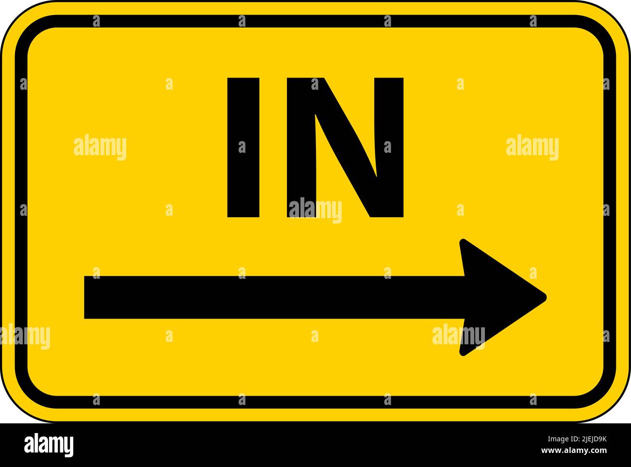 In Right Arrow Sign On White Background Stock Vector Image & Art - Alamy